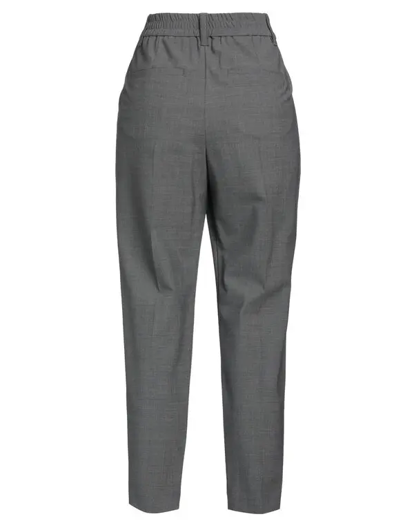 Brunello Cucinelli Tapered Virgin Wool Blend Pants - Grey