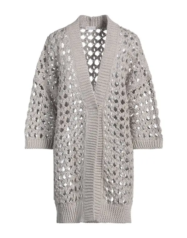 Brunello Cucinelli Cardigan Size Jute, Cotton, Polyamide