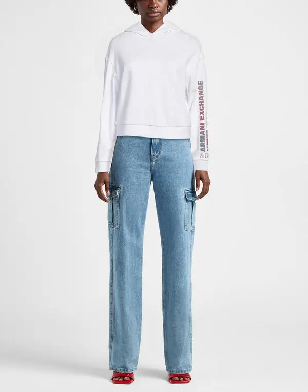 Armani Exchange Cotton Blend Sweatshirt - White