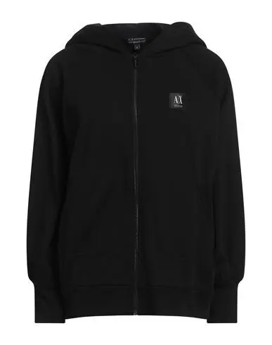 Armani Exchange Cotton Fleece Zip-up Hoodie - Black