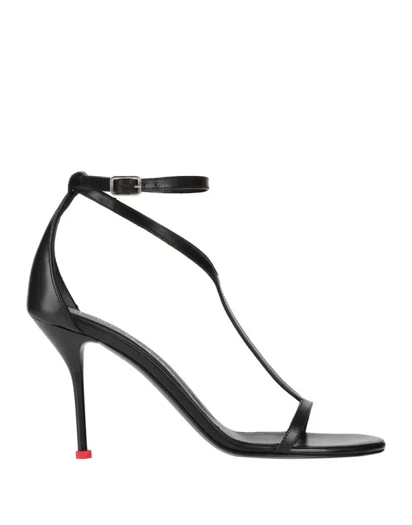 Alexander McQueen Leather Ankle Strap Sandals With Stiletto Heel