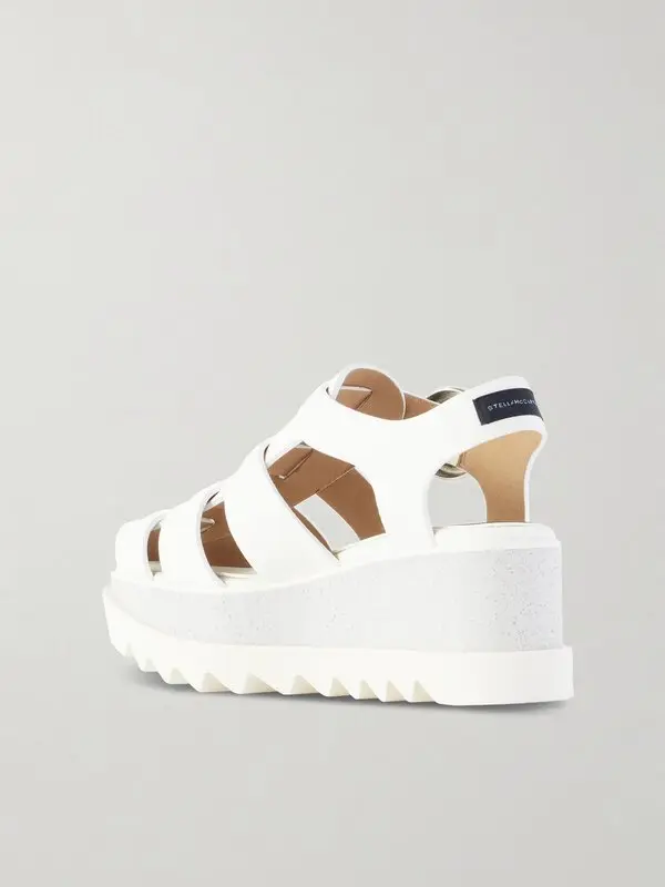 Stella McCartney Elyse Recycled Wedge Sandals - Ivory