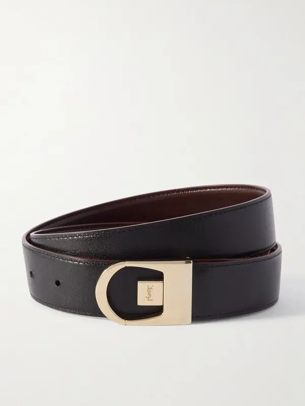 Saint Laurent Leather Belt - Black