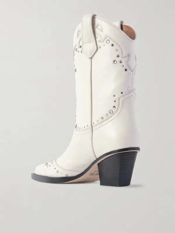 Paris Texas Janice Embellished Leather Cowboy Boots