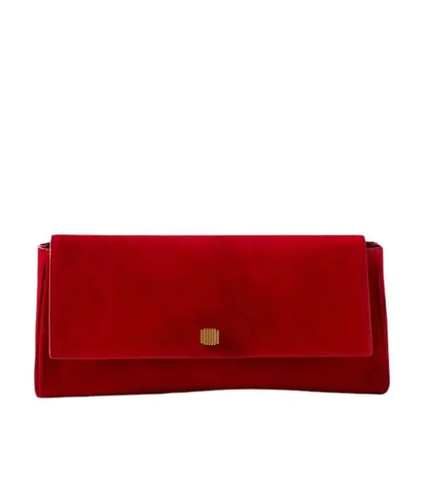 Khaite Audrey Suede Clutch