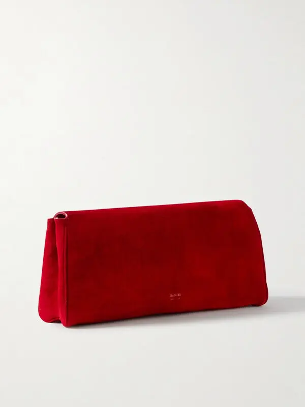 Khaite Audrey Suede Clutch