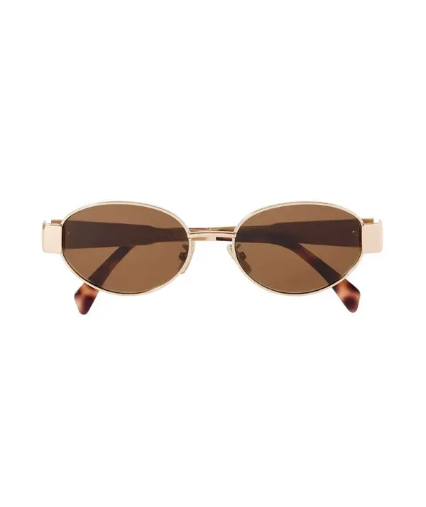 Celine Eyewear Oval-frame Sunglasses - Gold