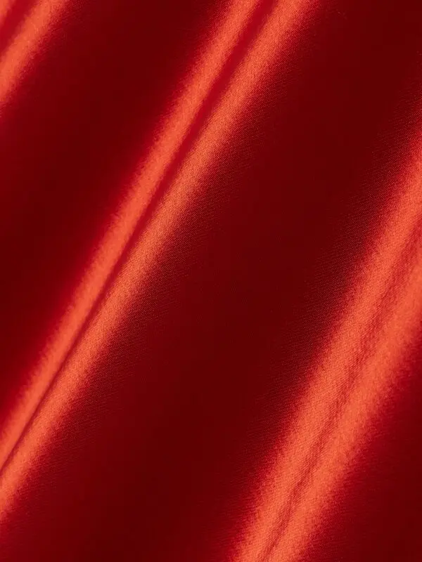 Galvan Valletta Draped Satin Midi Skirt - Red