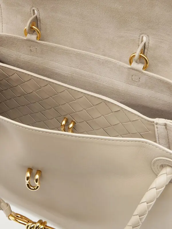 Bottega Veneta Ciao Ciao Medium Intrecciato Leather Tote - Neutrals