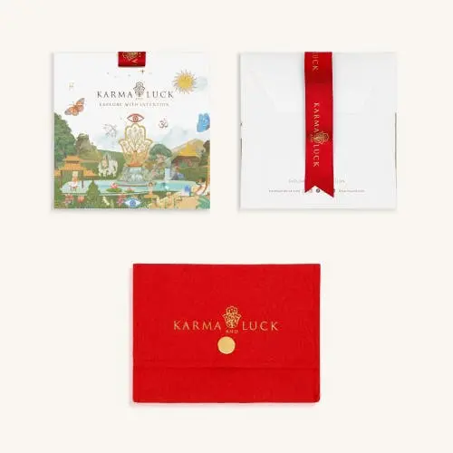 KARMA AND LUCK Serene Soul Chakra Red String Om Charm Bracelet