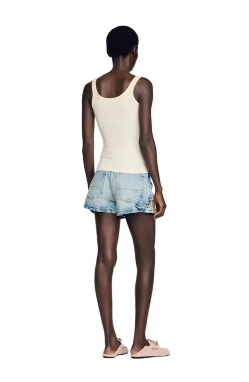 Sandro Ribbed Tank Top