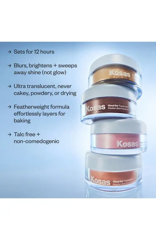KOSAS Cloud Set Translucent Loose Setting + Blurring Powder - Translucent Peachy