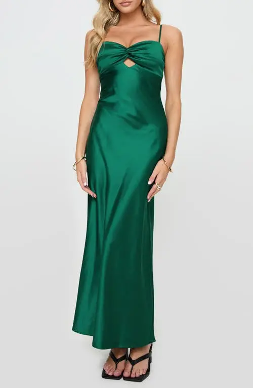 Princess Polly Blackthorn Satin Maxi Dress