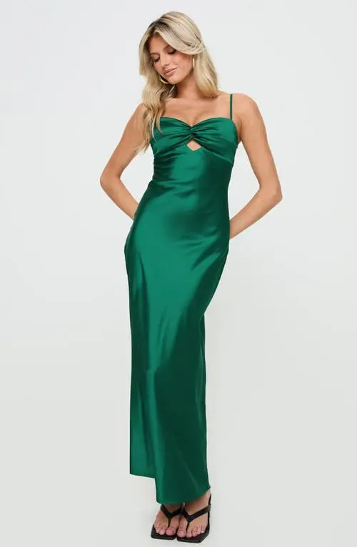 Princess Polly Blackthorn Satin Maxi Dress