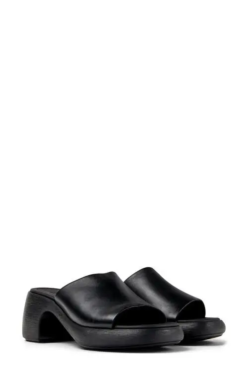 Camper Thelma Platform Slide Sandal - Black