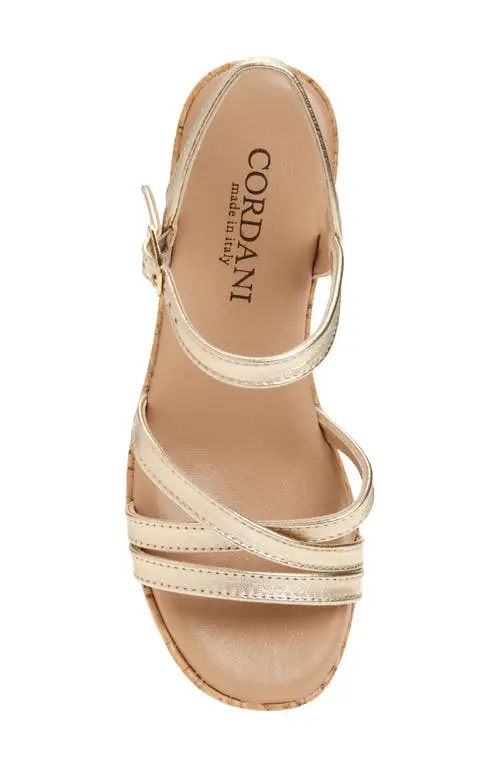 Cordani Jaiden Platform Wedge Sandal - Platino
