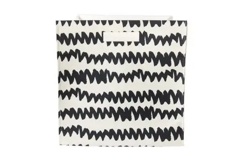 DANCE HAPPY Zigzag Felt Storage Bin - Black