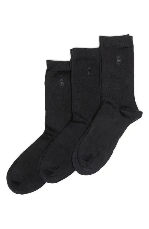Polo Ralph Lauren 3-pack Classic Crew Socks - Black