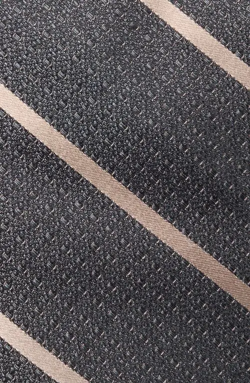 Nordstrom Taylor Stripe Silk Neck Tie - Black