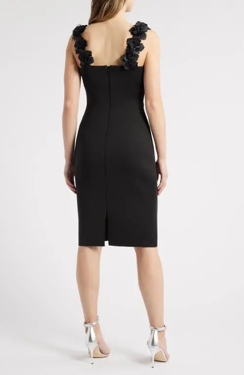 Eliza J Flower Embellished Scoop Neck Minidress