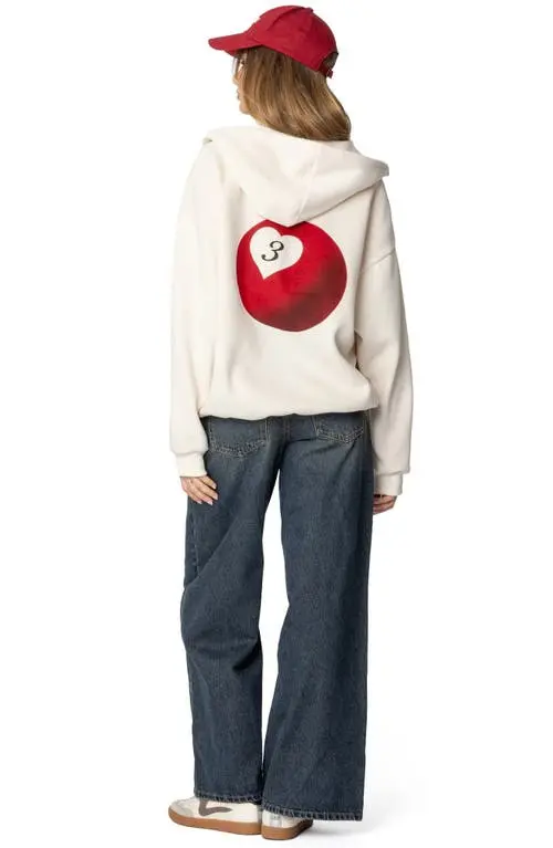EDIKTED Oversized Graphic Zip Hoodie
