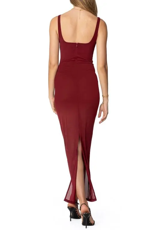 knee length dresses for ladies Serres Satin White Halter Maxi Dress Cut-Out and Gold Detail