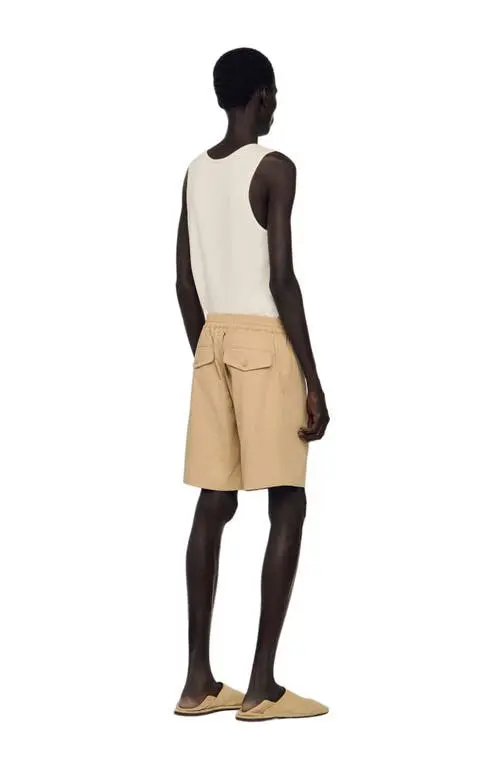Sandro Cotton Drawstring Shorts - Beige