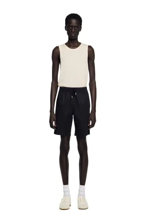 Sandro Cotton Drawstring Shorts - Black