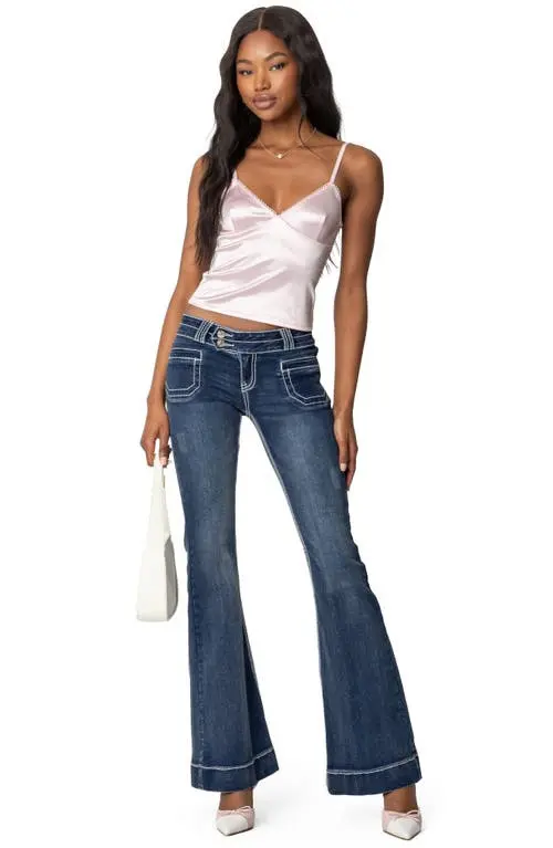 EDIKTED Amelie Stretch Satin Camisole