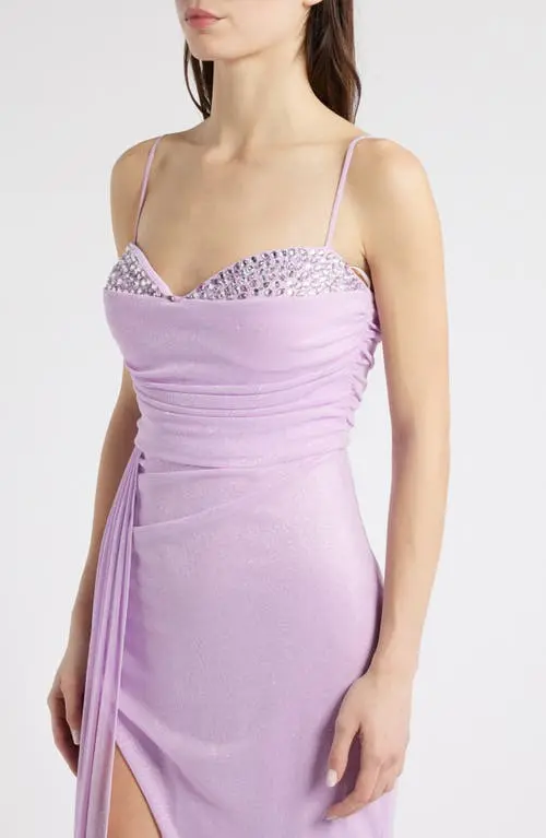 JUMP APPAREL Glitter & Rhinestone Gown