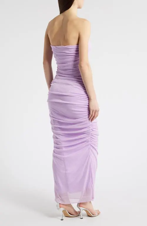 JUMP APPAREL Strapless Glitter Ruched Dress