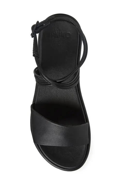 Olukai Tiare Ankle Strap Sandal - Black / Black