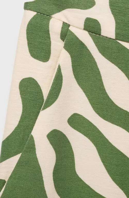 Mango Printed Straight Leg Pants