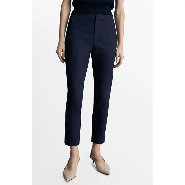 Mango Straight Leg Ankle Pants
