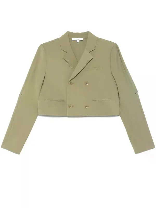 Tibi Double-breasted Cropped Blazer