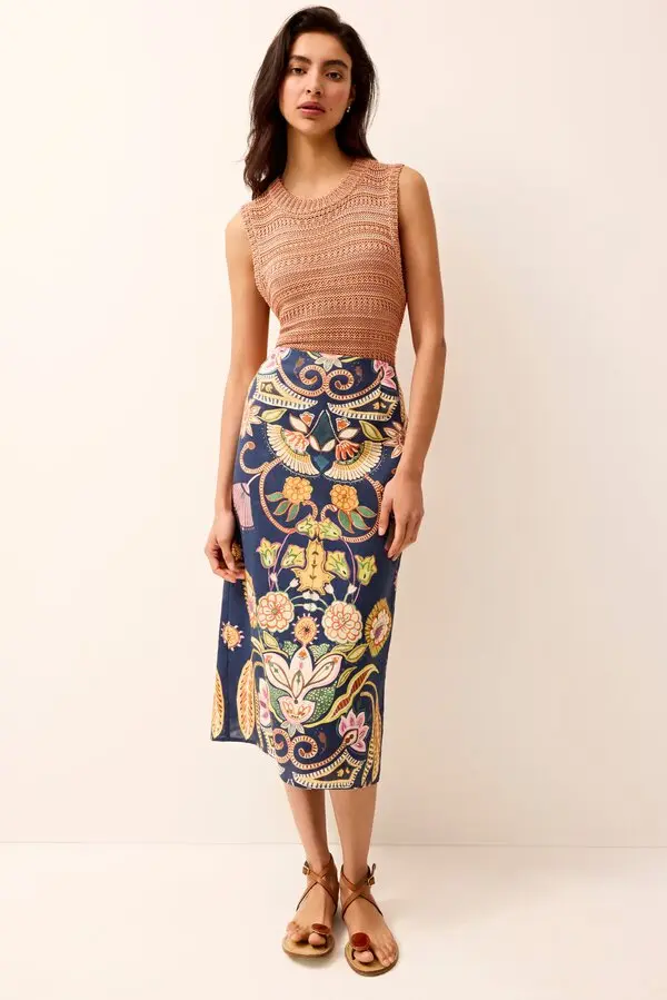 MARIE OLIVER Nev Knit Shell Top - Nectarine