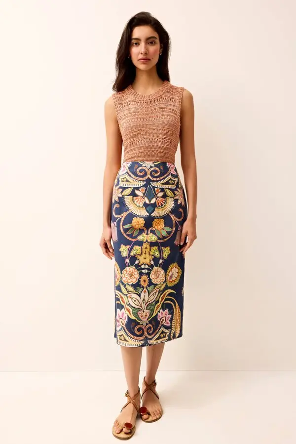MARIE OLIVER Nev Knit Shell Top - Nectarine