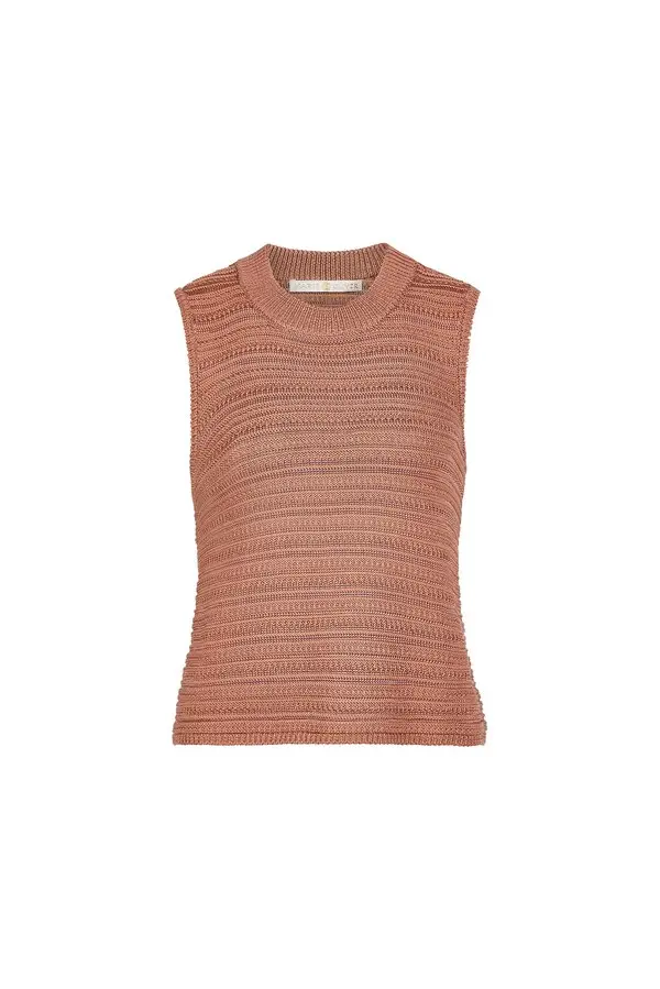 MARIE OLIVER Nev Knit Shell Top - Nectarine