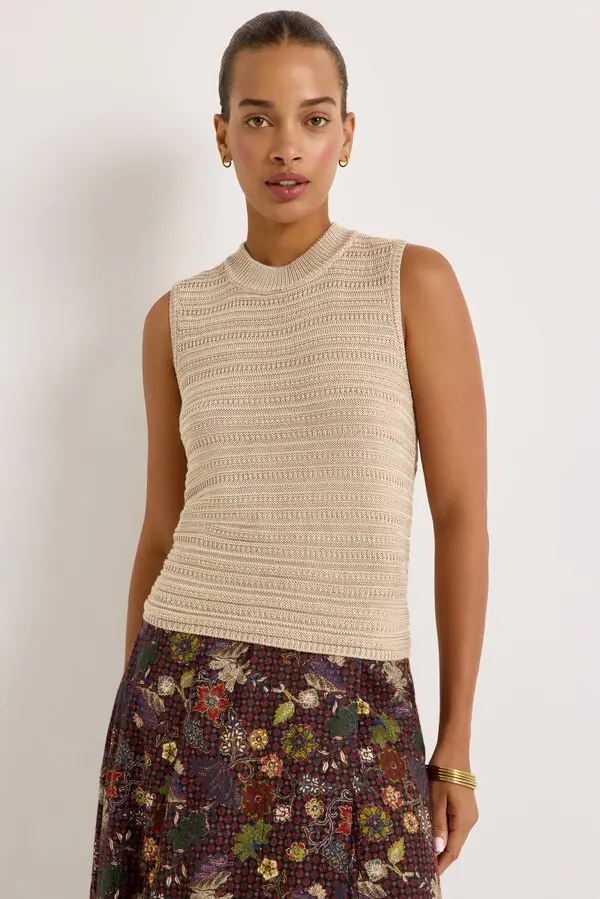 MARIE OLIVER Nev Top - Tan