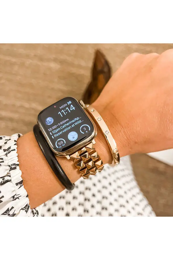 GOLDENERRE Studded Apple Watch Band - Gold