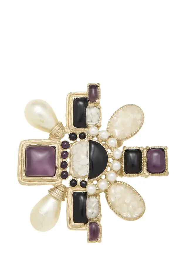 Chanel Gripoix Brooch - Multi