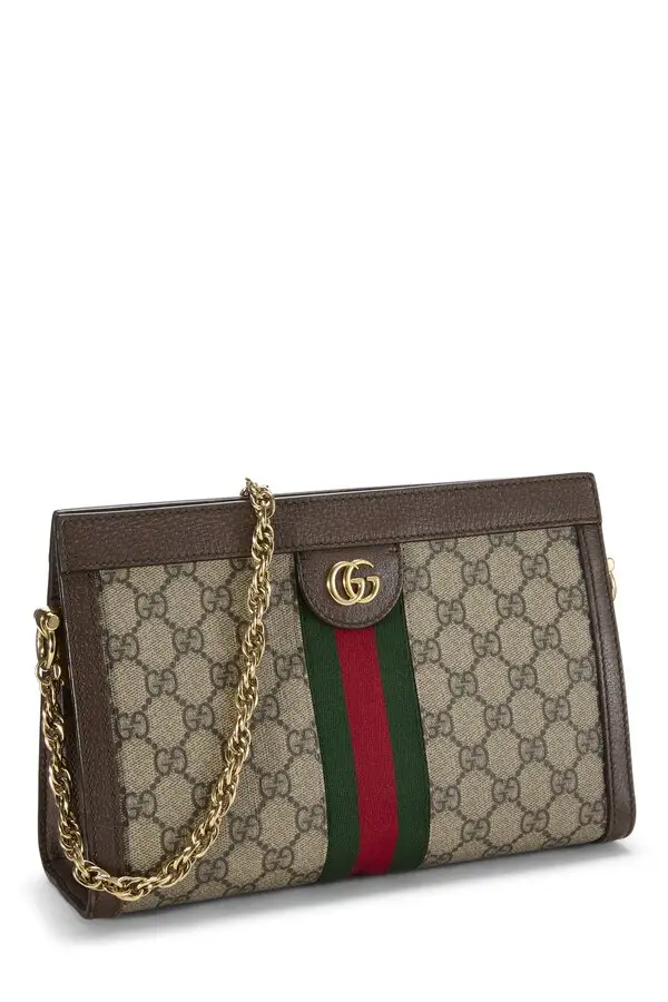 Gucci Gg Supreme Canvas Ophidia Shoulder Bag - Brown