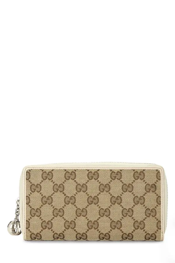 Gucci Original Gg Canvas Zip Around Wallet - Beige