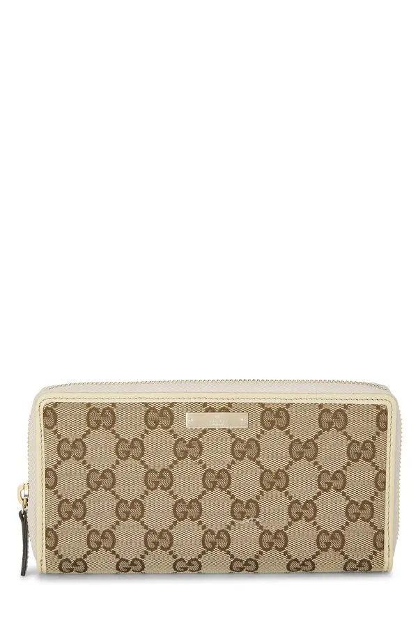 Gucci Original Gg Canvas Zip Around Wallet - Beige