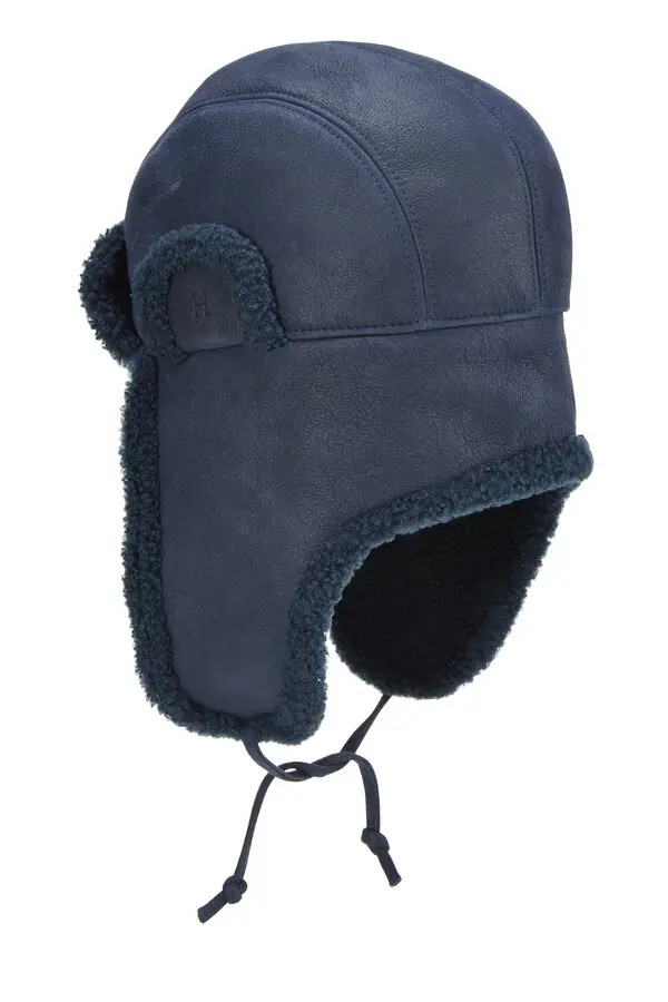 Hermès Agneau Trapper Hat - Navy