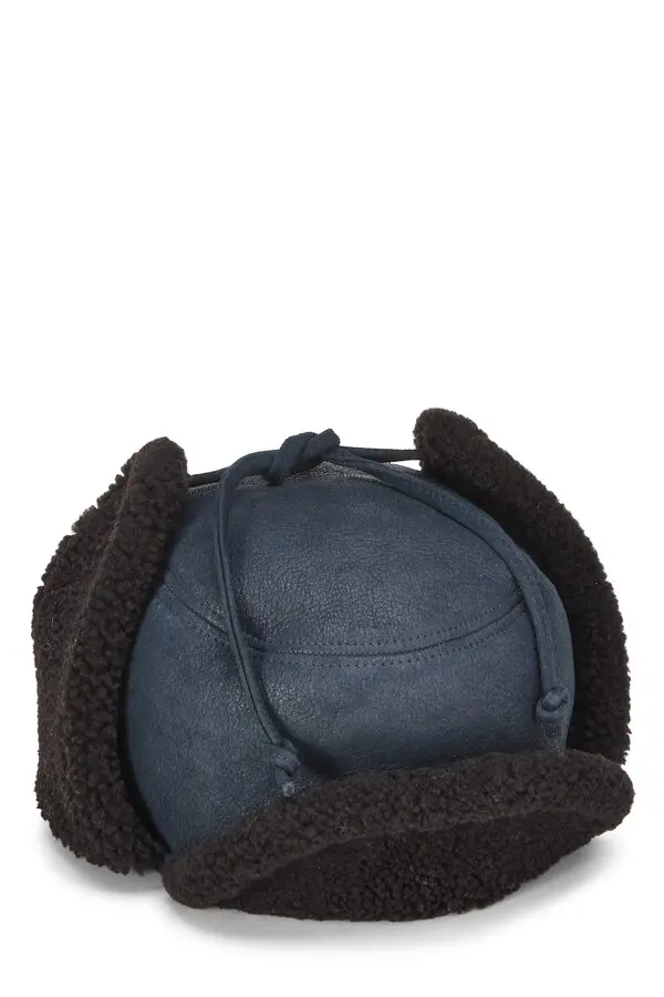 Hermès Agneau Trapper Hat - Navy