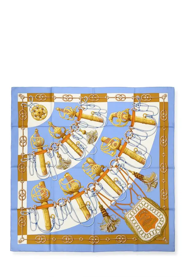 Hermès Multicolor 'cliquetis' Silk Scarf 90