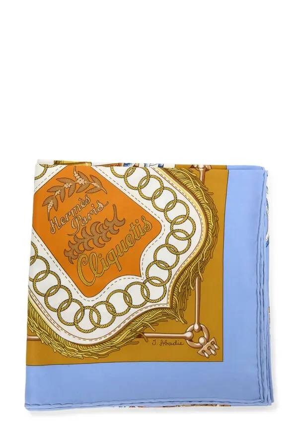 Hermès Multicolor 'cliquetis' Silk Scarf 90