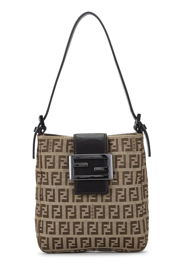 Fendi Zucchino Canvas Shoulder Bag