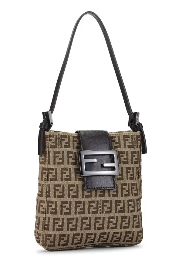 Fendi Zucchino Canvas Shoulder Bag